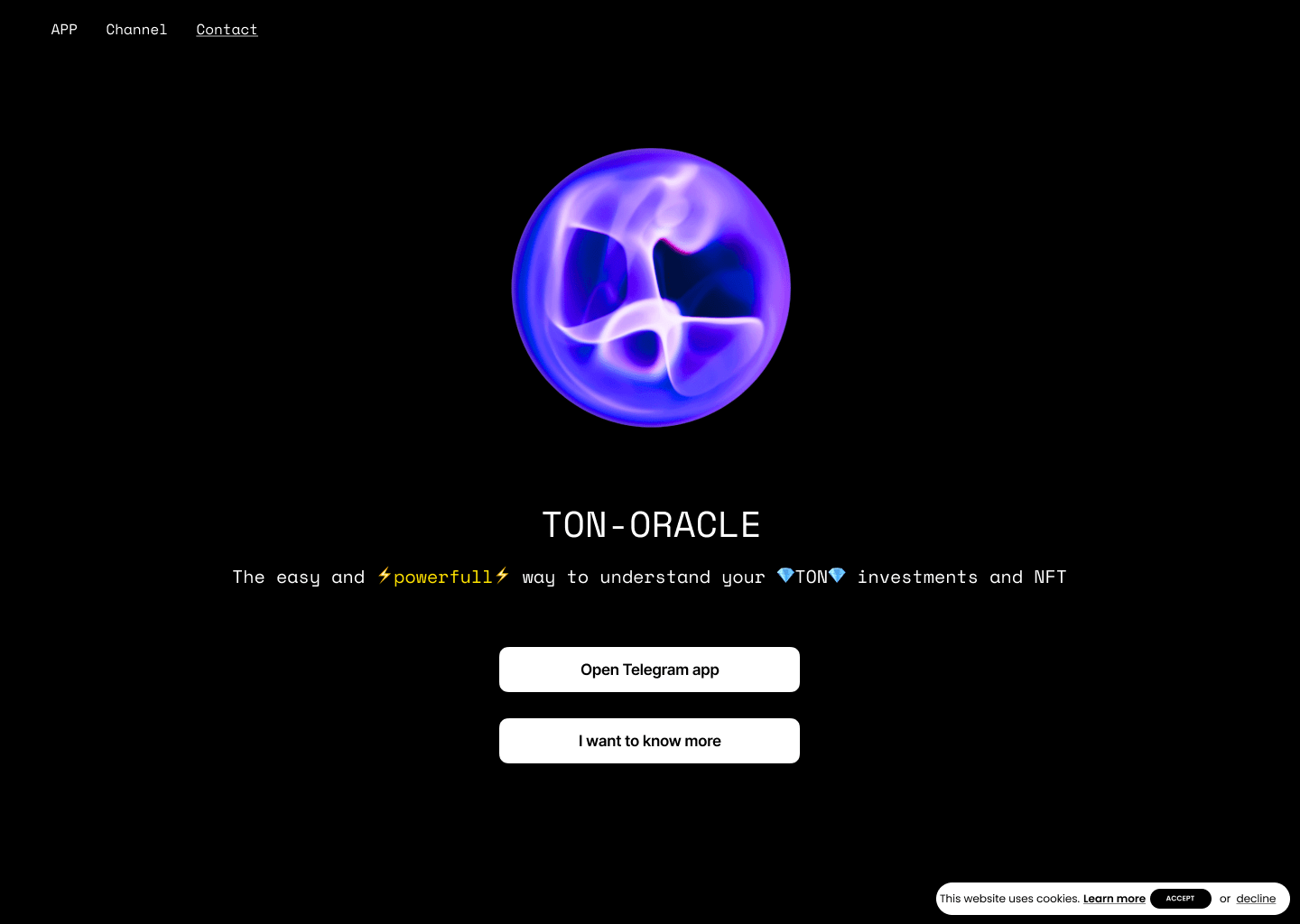 TON Oracle – Telegram App